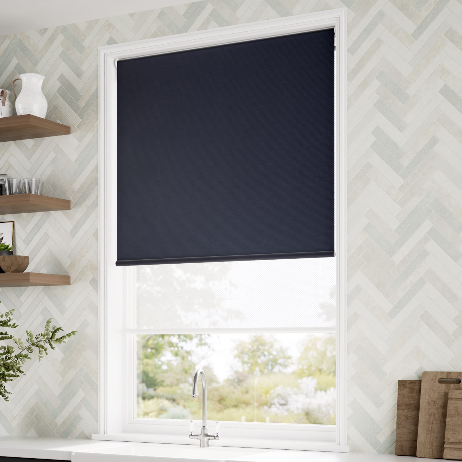 Double-rullgardin Elektrisk Atom Ink