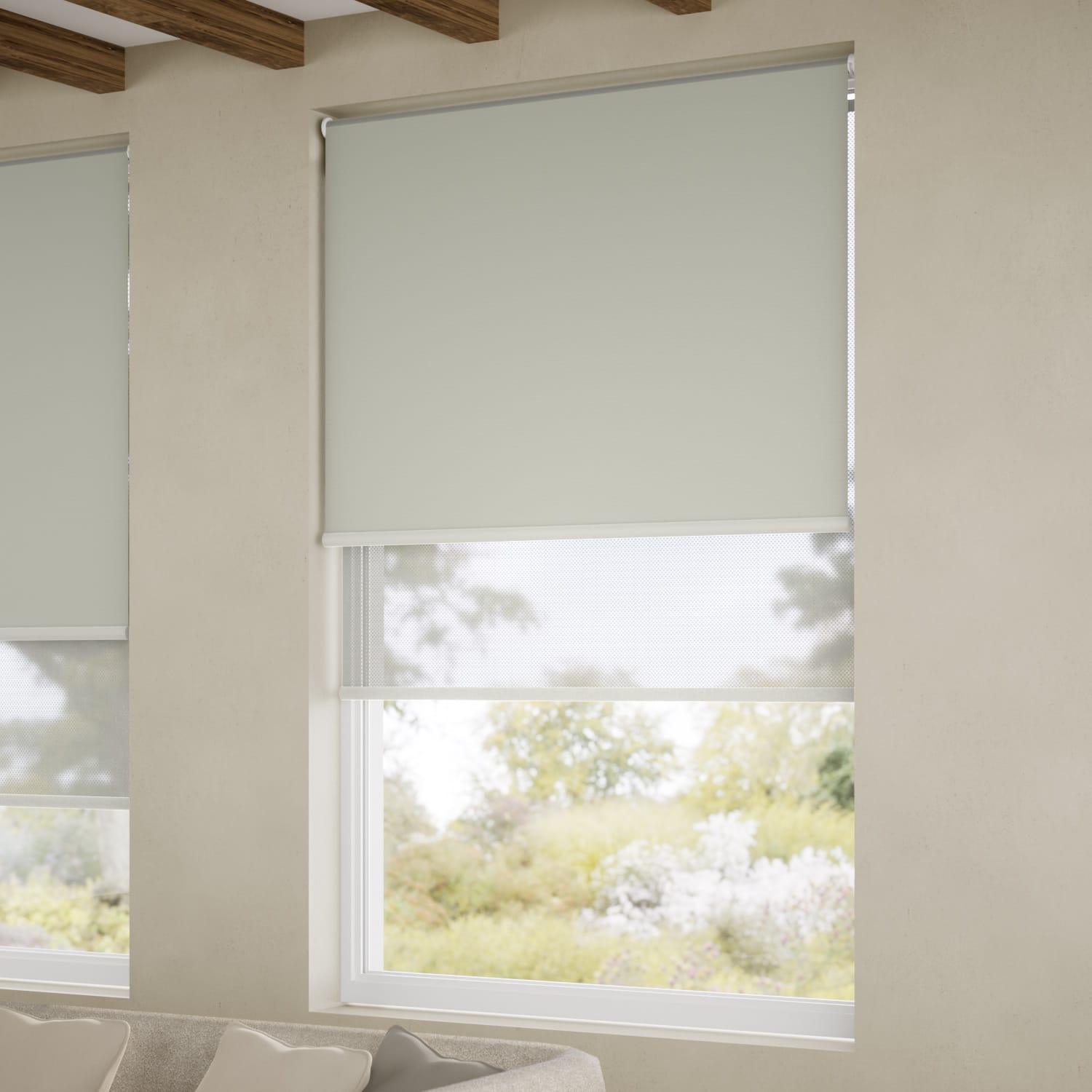 Double-rullgardin Elektrisk Atom Smoke