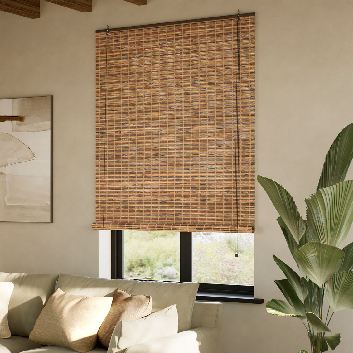 Bambu rullgardin Roll-up Loreto Chestnut